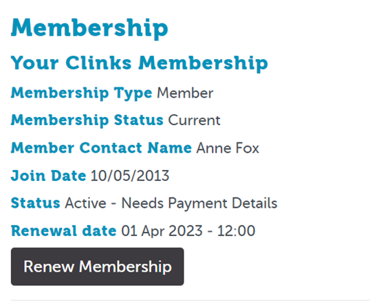 Clinks | Membership Update | Clinks